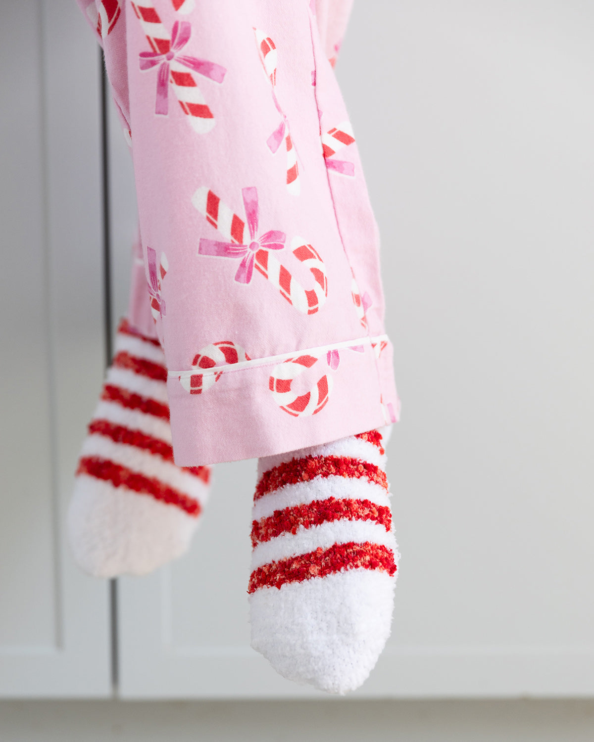 Candy Cane Pink Flannel PJ Set