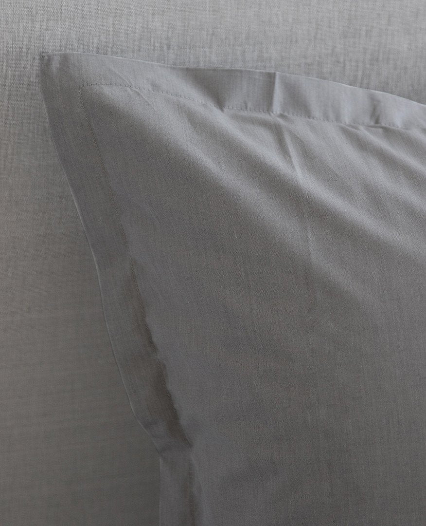 Chambray Grey and Charcoal - Au Lit Fine Linens
