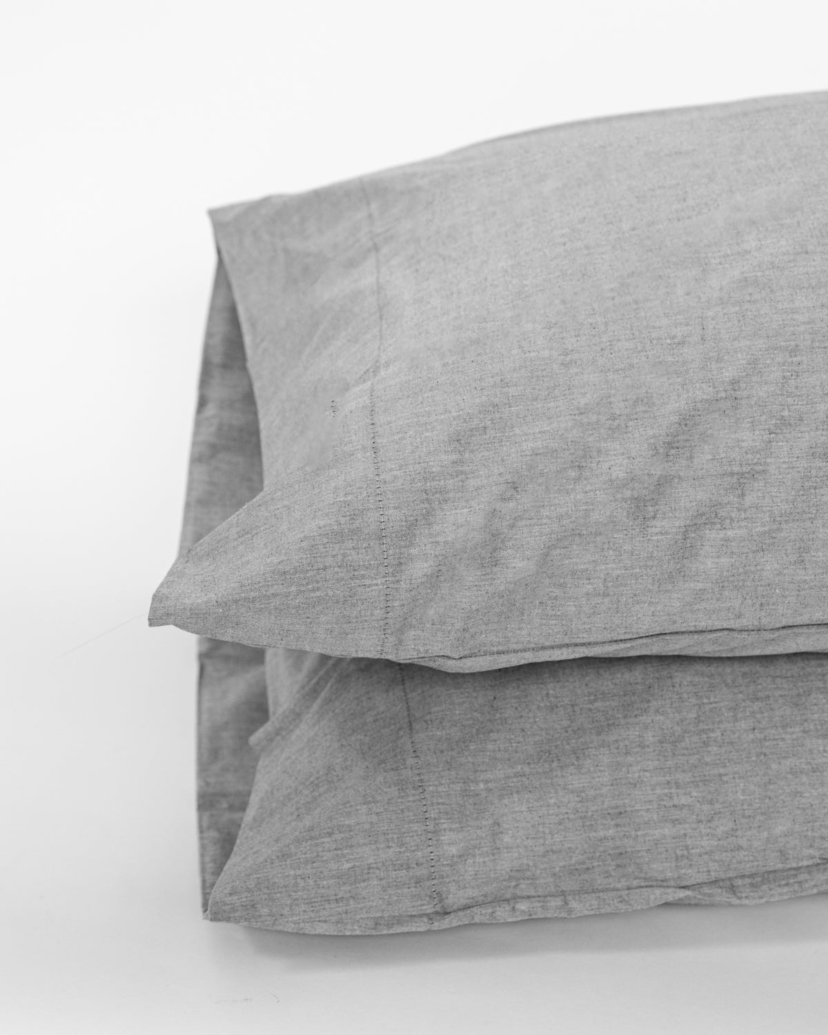 Chambray Grey and Charcoal - Au Lit Fine Linens