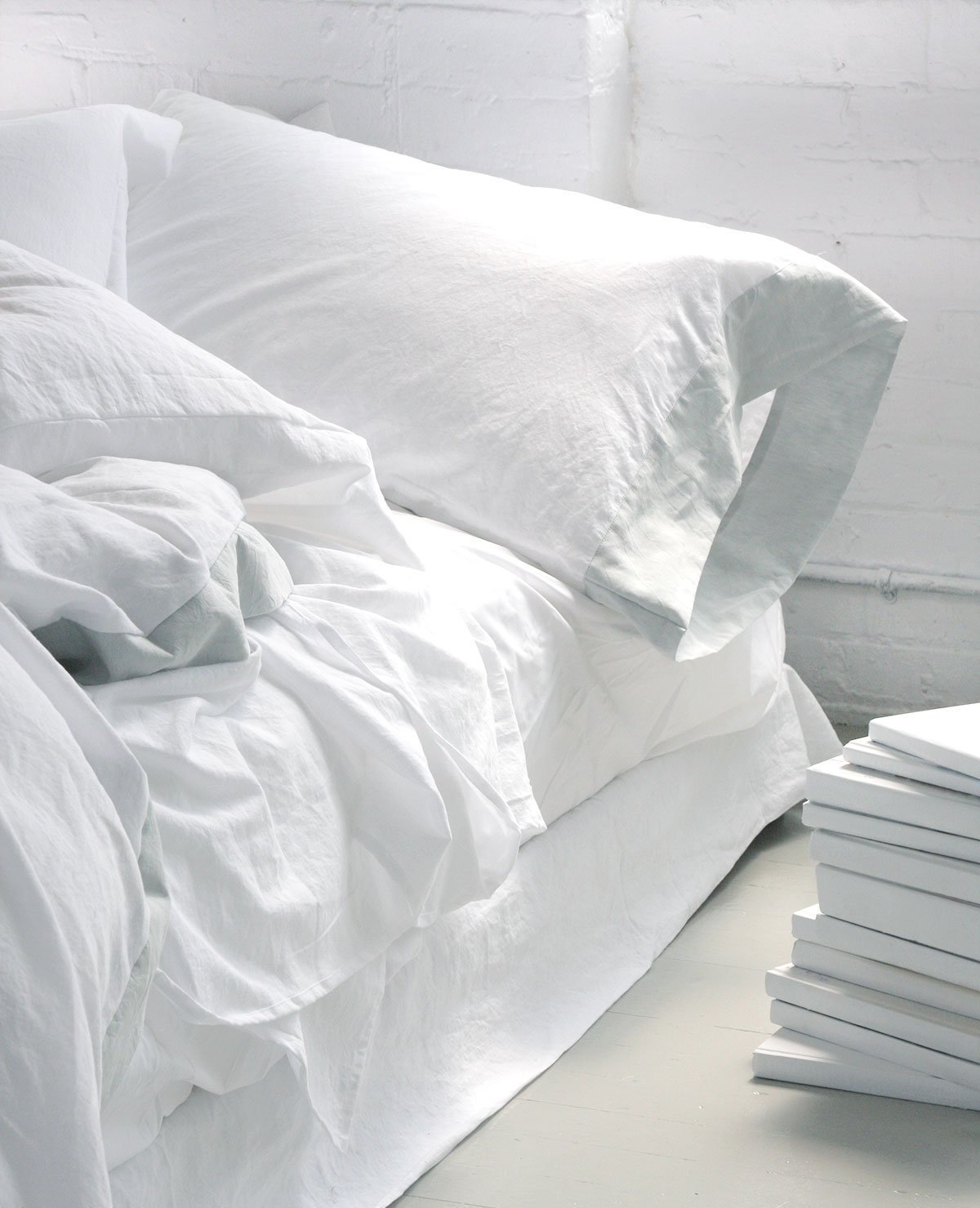 Washed Linen Contrast - Au Lit Fine Linens