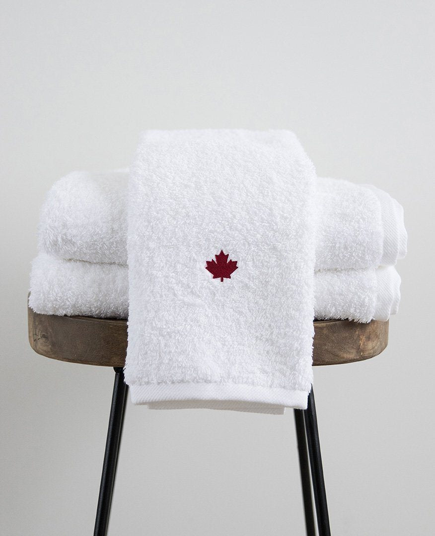 Maple Leaf Embroidered Towels