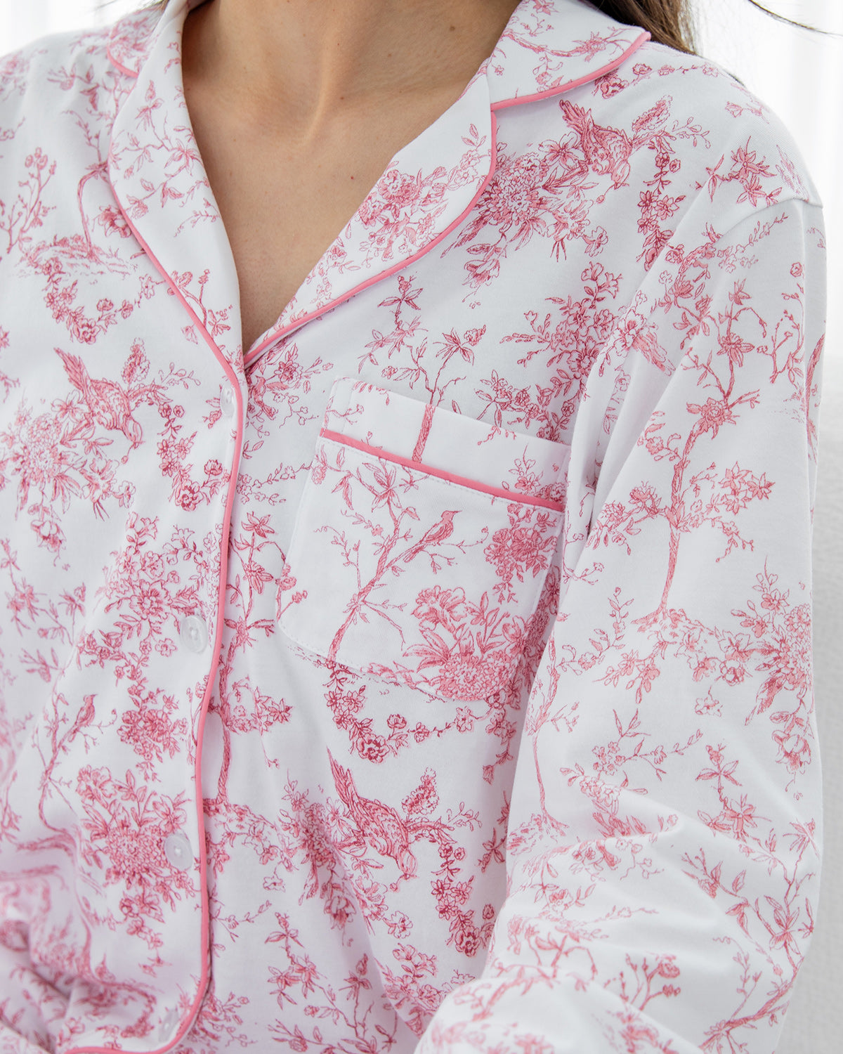 Toile Pima Cotton Jersey PJ Pink