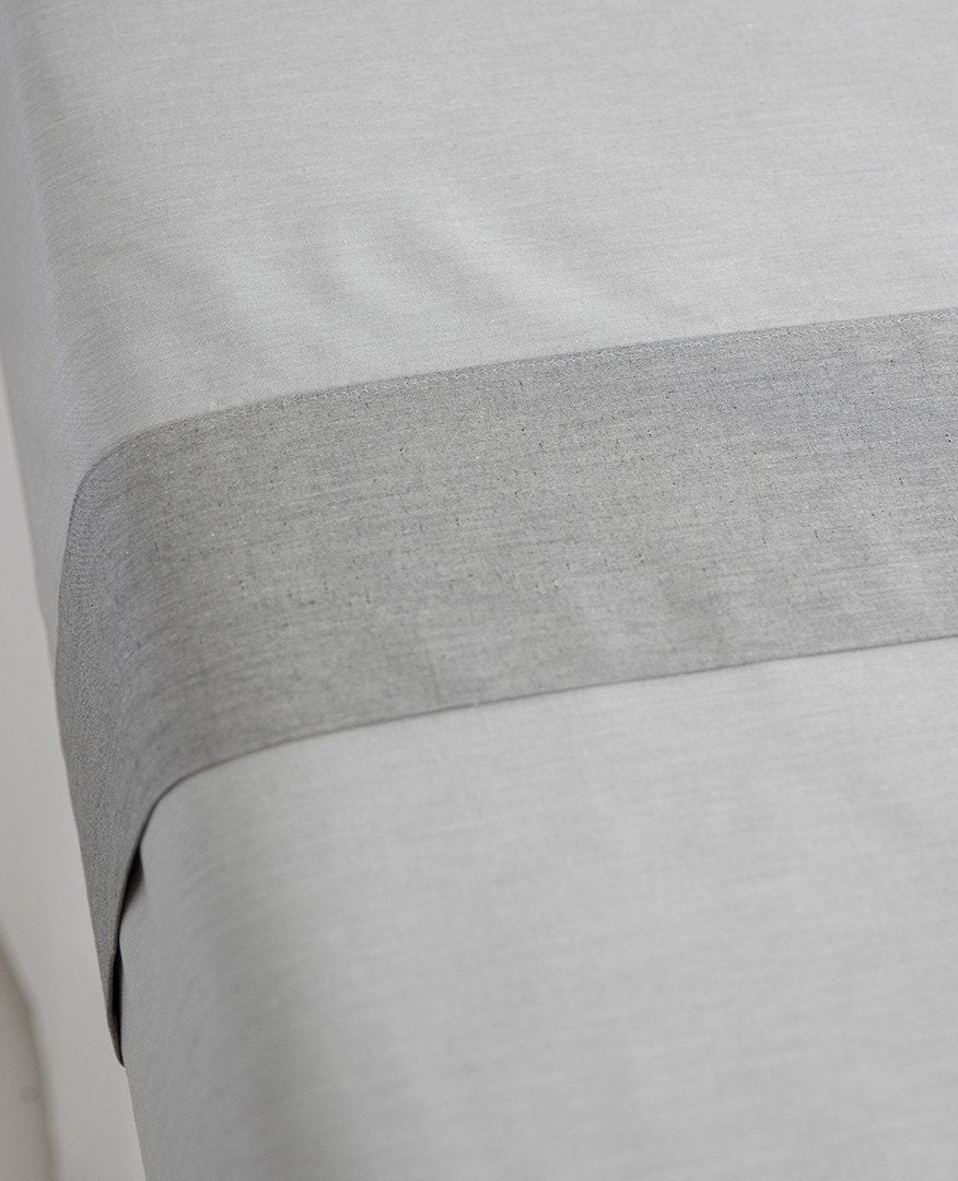 Chambray Grey and Charcoal - Au Lit Fine Linens