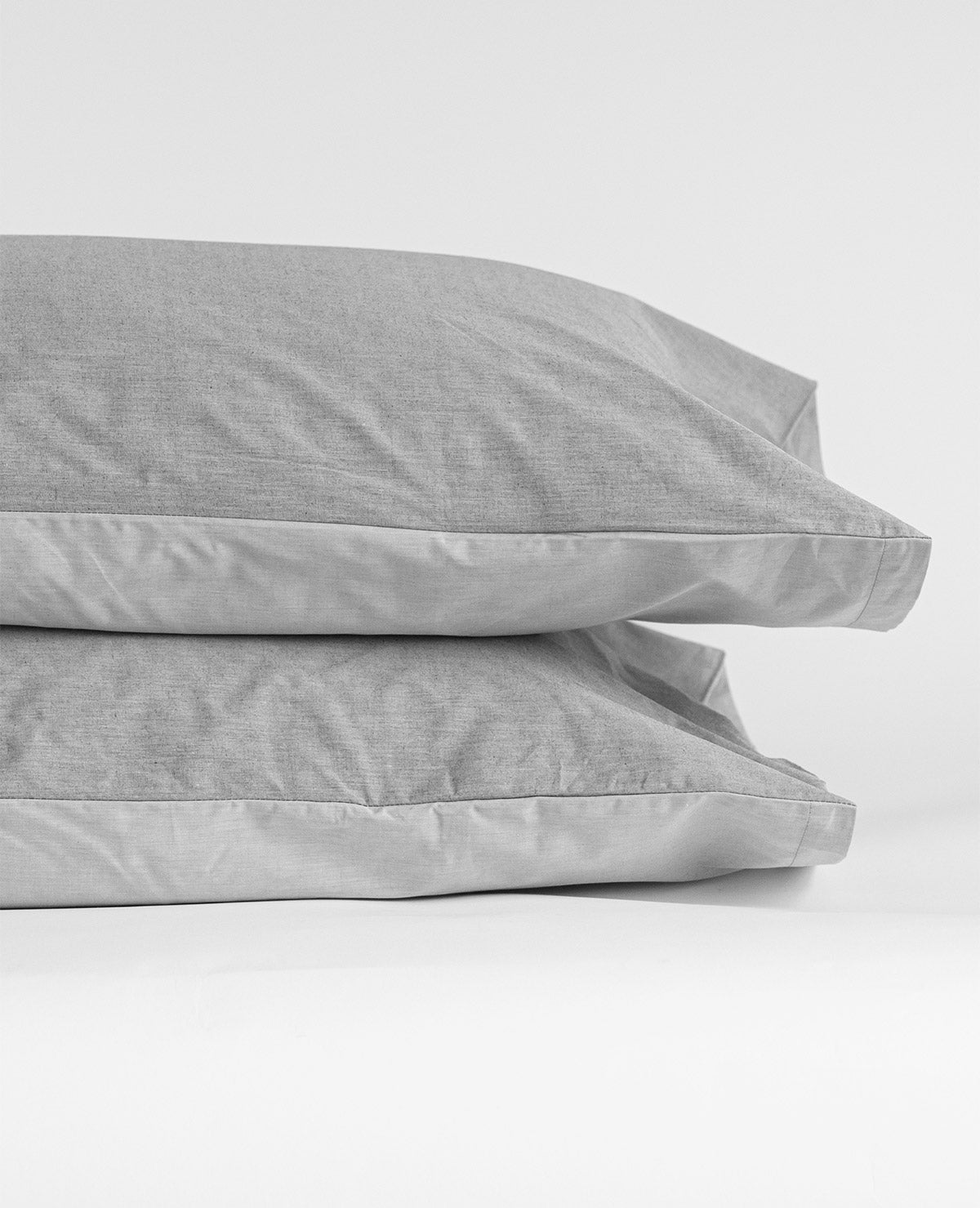 Chambray Grey and Charcoal - Au Lit Fine Linens