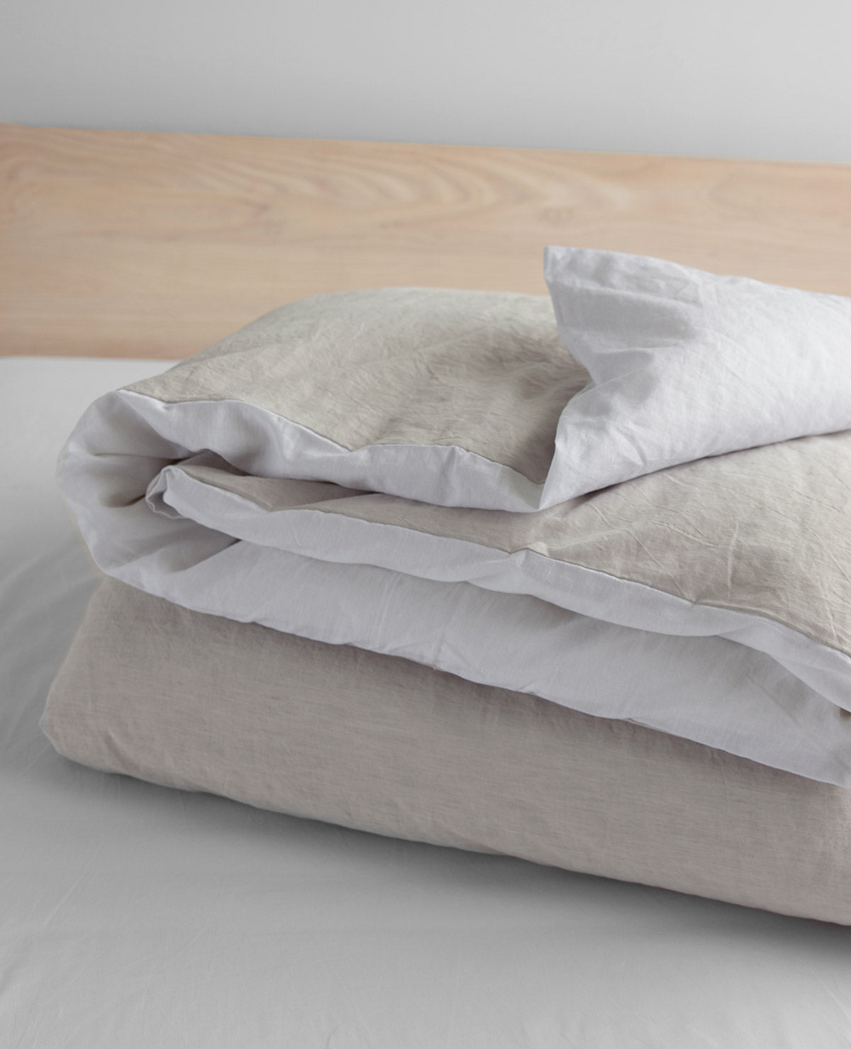 Lavato Linen Contrast Flax - Au Lit Fine Linens