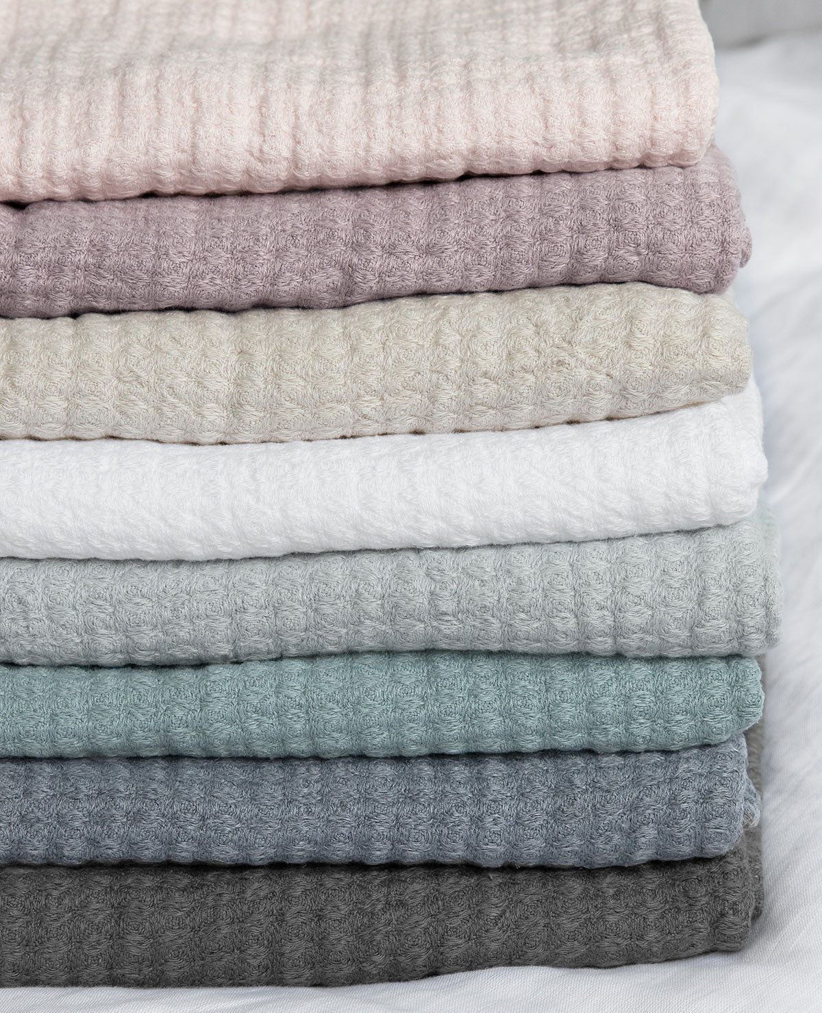 Hampton Linen Throw Fog Blue