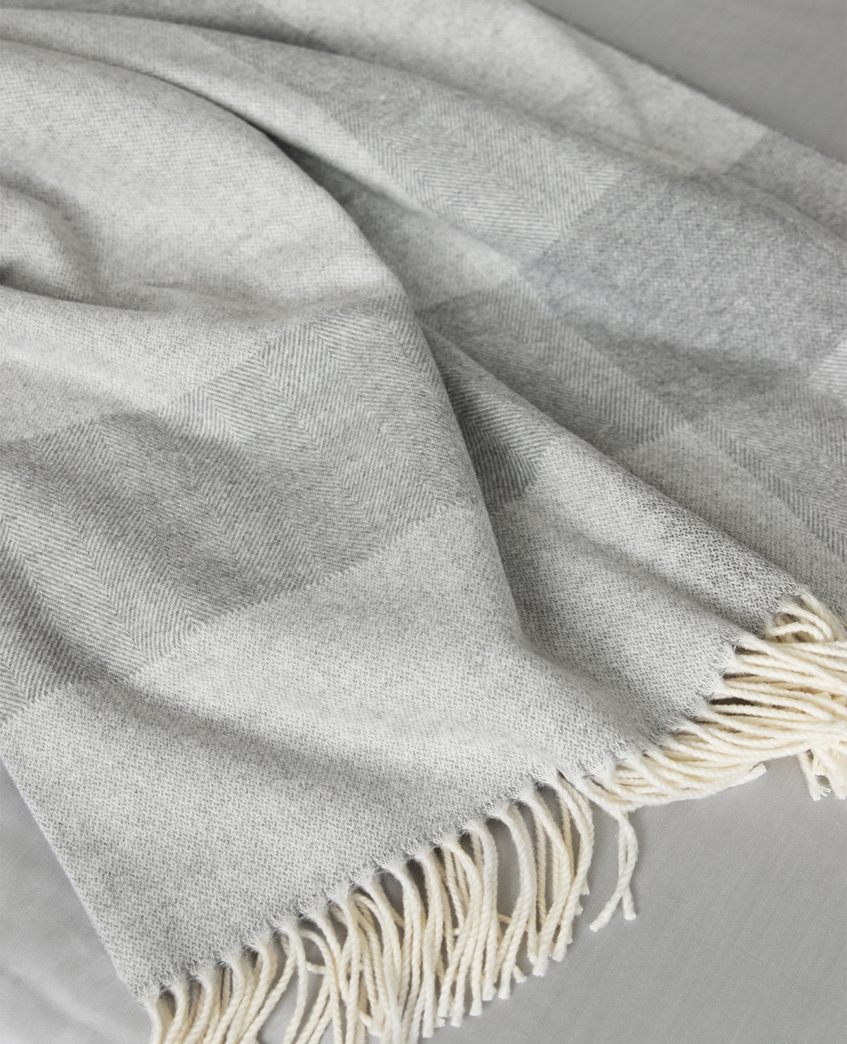 Italian Buffalo Plaid Throw Pebble