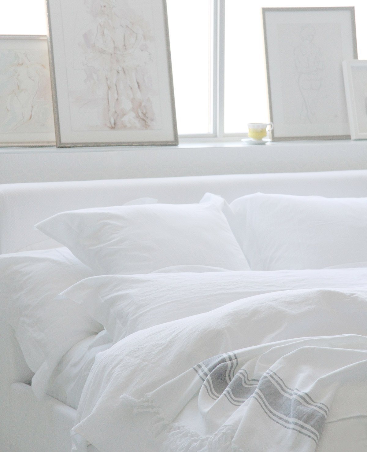 Washed Linen/Cotton White