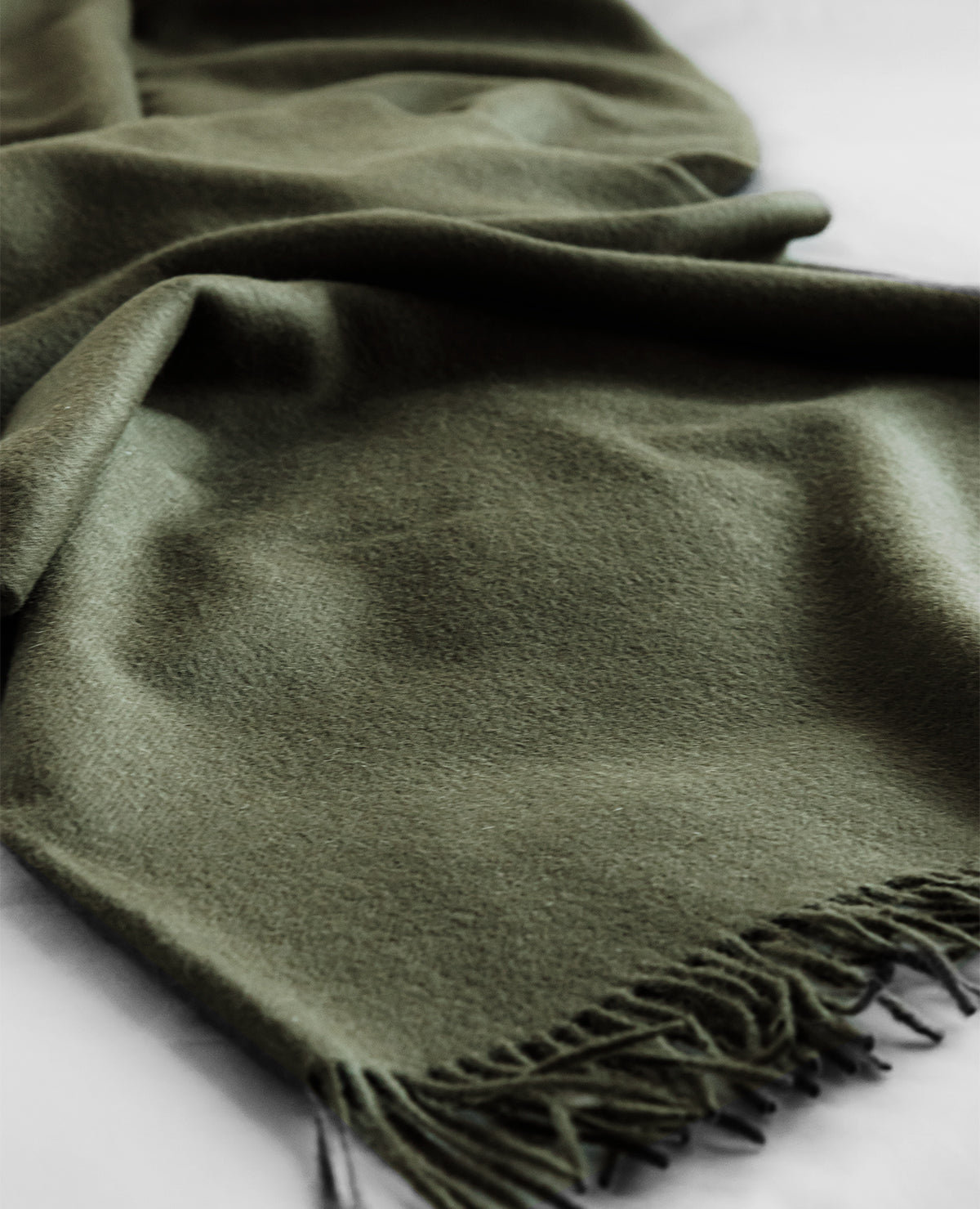 Baby Alpaca Olive Throw