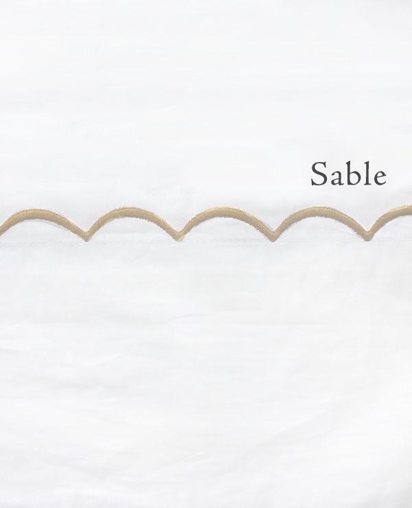 Scallop Embroidery Sheets - Au Lit Fine Linens