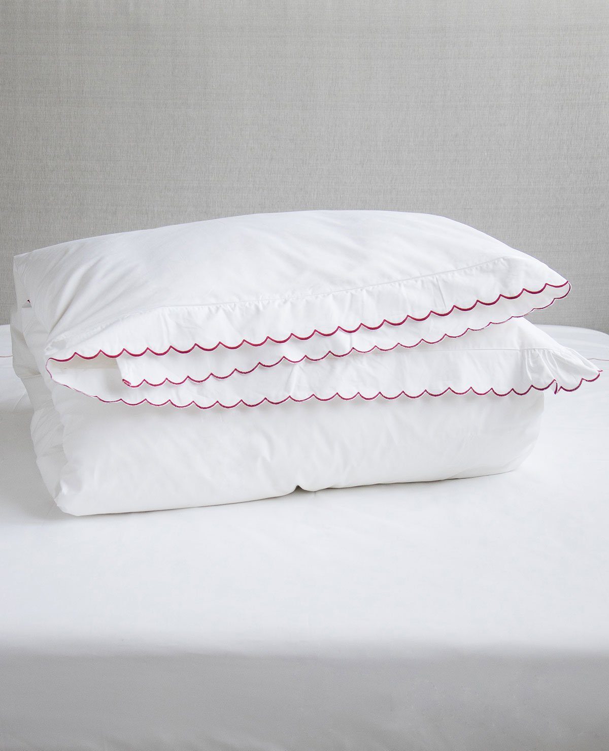Scallop Embroidery Sheets - Au Lit Fine Linens