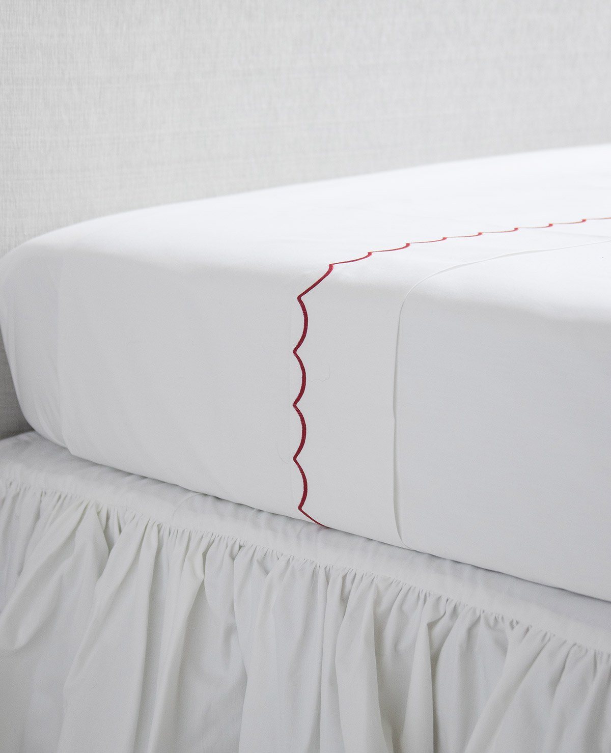 Scallop Embroidery Sheets - Au Lit Fine Linens