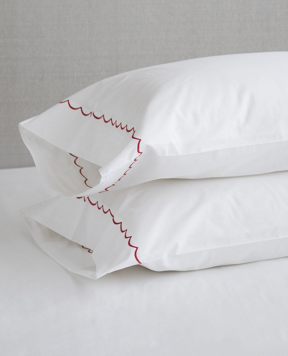 Scallop Embroidery Sheets - Au Lit Fine Linens